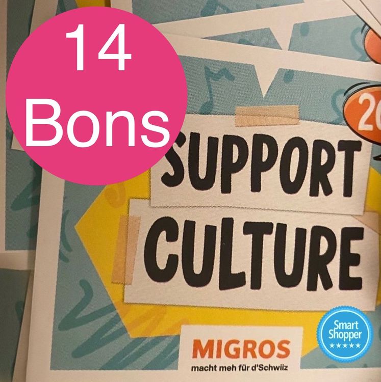 14 St. Vereinsbons MIGROS Support Your Culture 2024 Bons (Neu und originalverpackt) in Chur für ...
