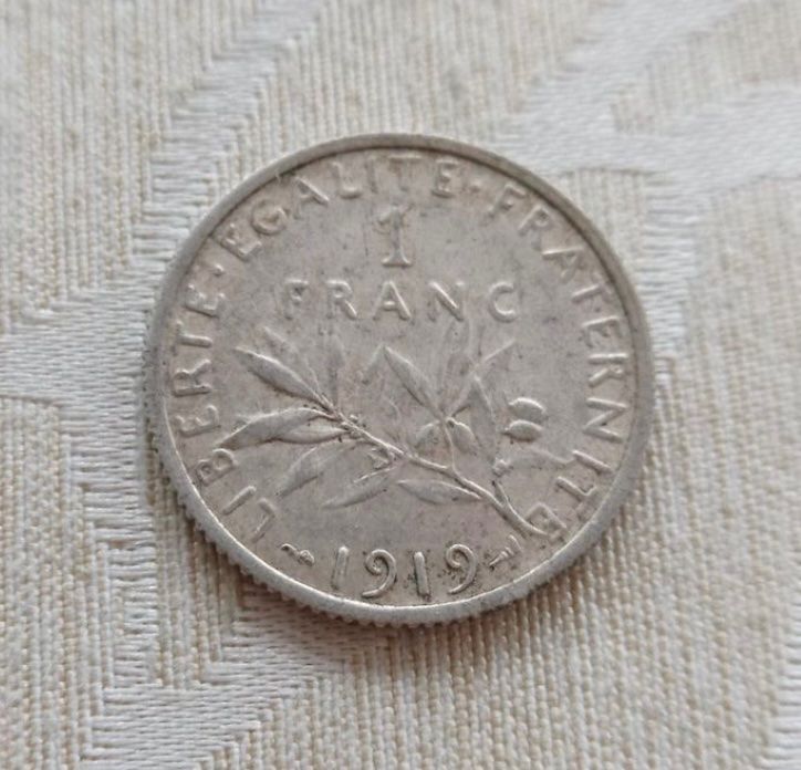 Pièces française de 1 franc en argent de 1919 | Kaufen auf Ricardo