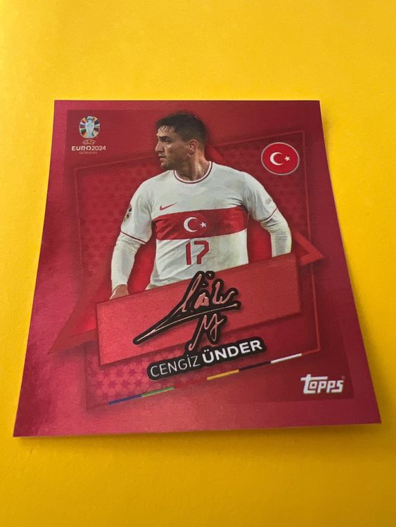 Topps UEFA Euro 2024 Sticker TUR SP Cengiz Ünder Signiert | Kaufen auf ...