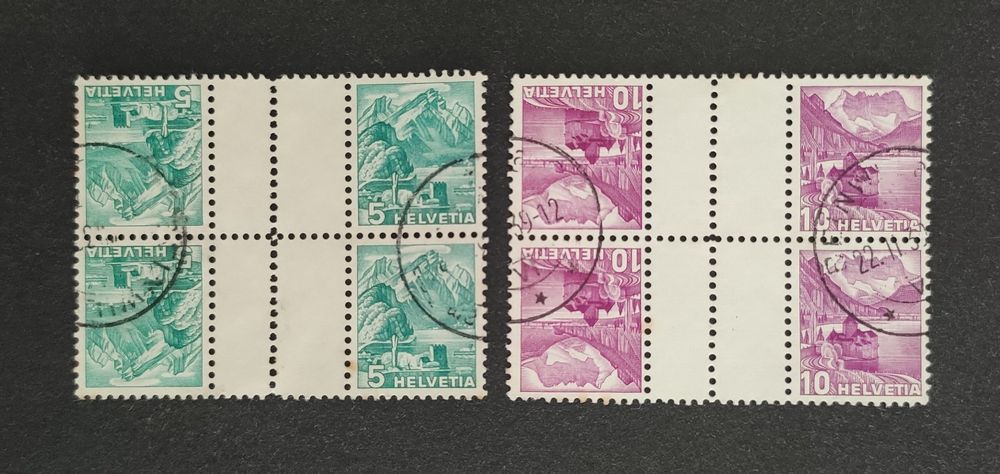 Schweiz - Kehrdruck mit Zwischenateig - gestempelt | Kaufen auf Ricardo