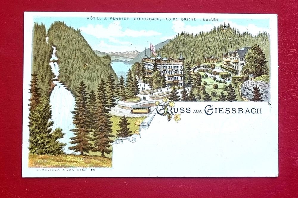 Giessbach - Brienzersee - Hotel - Drahtseilbahn - Litho (Gebraucht) in Rothrist für CHF 18.5 ...