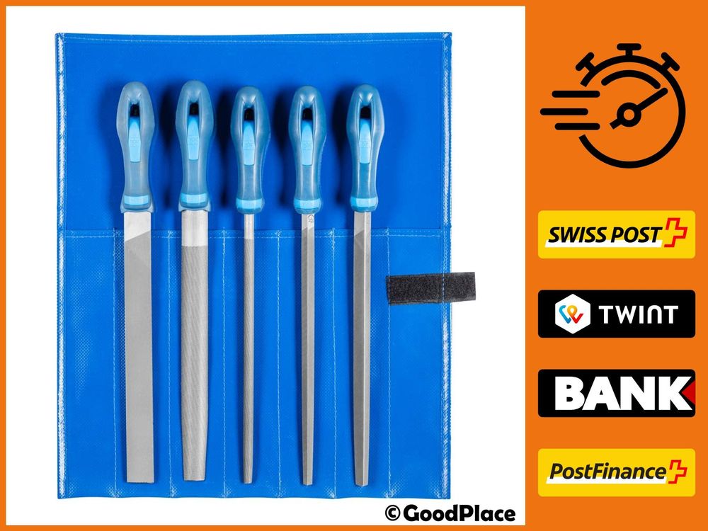 Feilen Set - Feilensatz 5 Stück, 250mm, PVC-Etui | Kaufen auf Ricardo