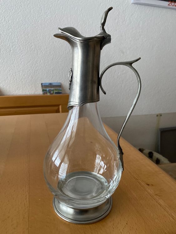 Karaffe aus Glas und Zinn | Kaufen auf Ricardo
