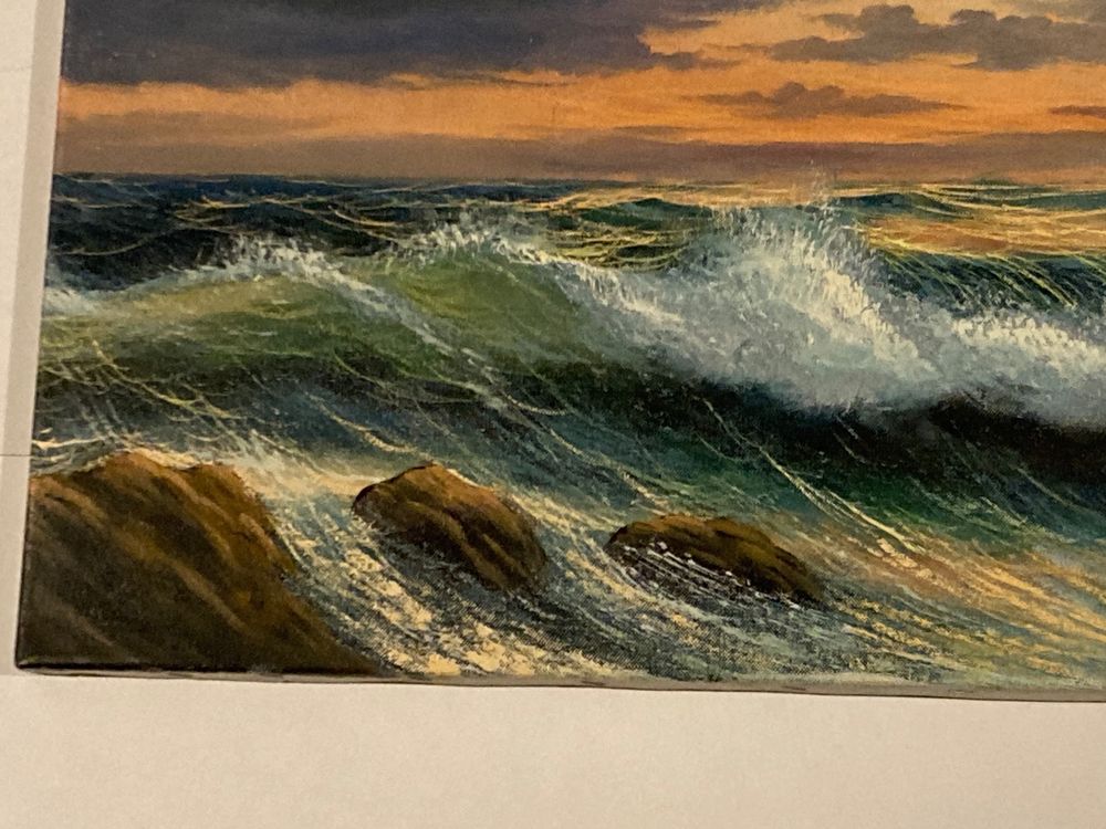 H. Peters Landschaftsgemälde Meer, Küste und Felsen Nr.12 (Gebraucht) in Hirzel für CHF 50 – mit ...