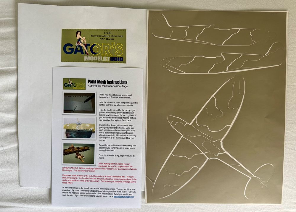 Masks Gator's Model Studio for 1/48 Supermarine A Camo (Gebraucht) in Pully für CHF 10 – mit ...