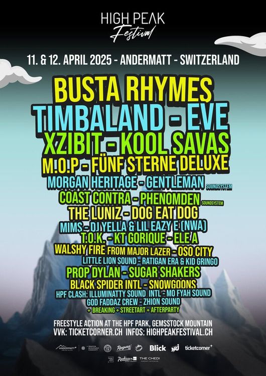 2 Weekend-Tix 'High Peak Festival' Andermatt (11.+12.04.25) (Neu ...