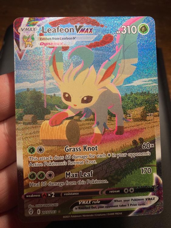 Pokémon Card Leafeon Vmax Alt Art Evolving Skies 205 ENG (Gebraucht) in ...