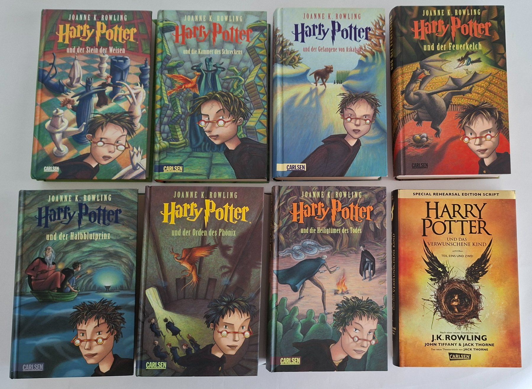 Komplette Harry Potter Bd. 1-7 + H.P. das verwunschene Kind (Gebraucht ...