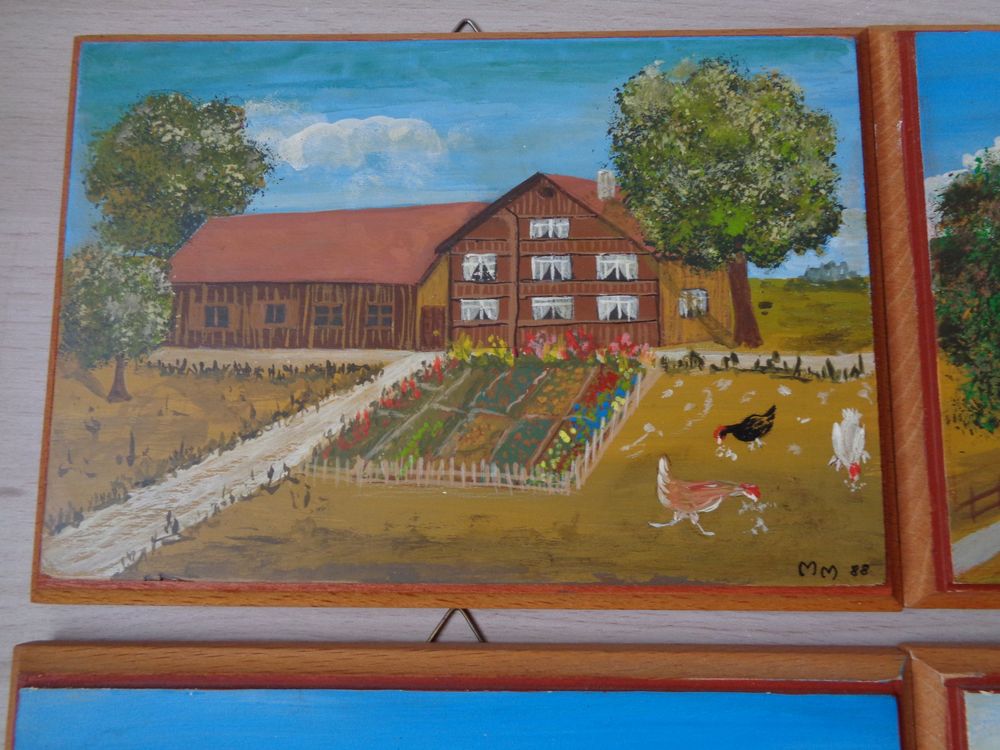 4 JAHRESZEITEN BAUERNMALEREI APPENZELLER BAUERNHAUS MONOGR. | Kaufen auf Ricardo