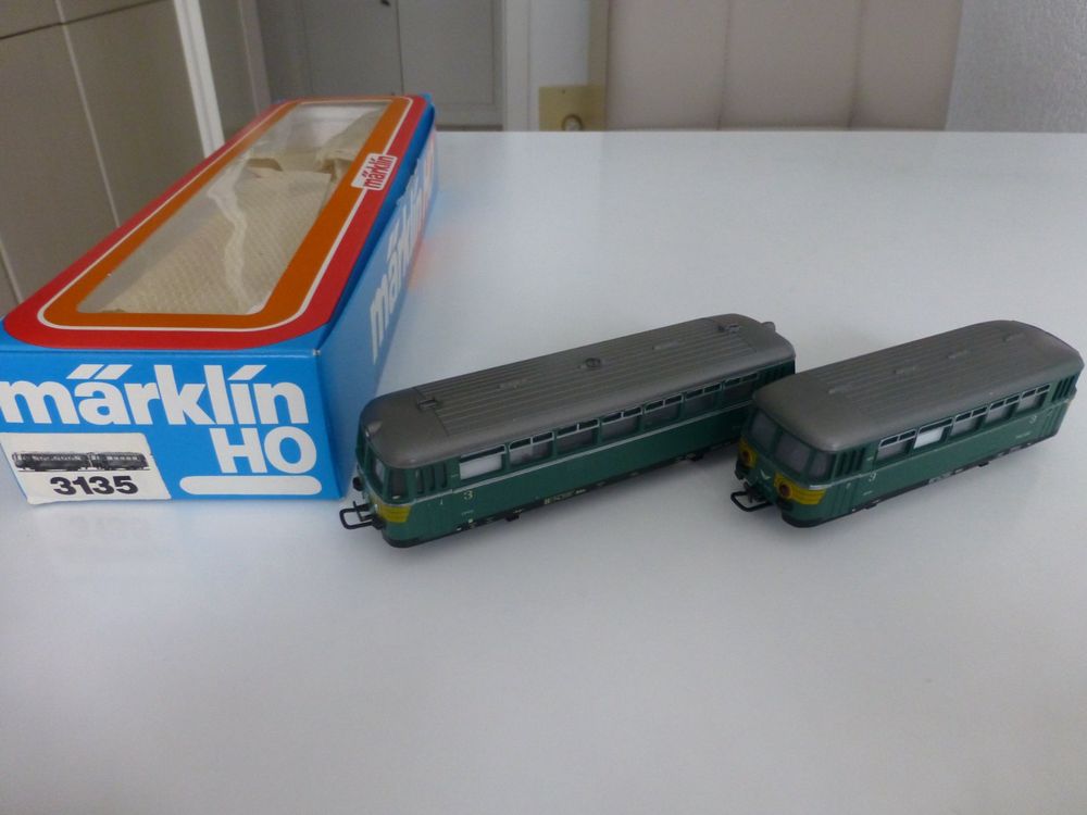 Märklin 3135 Schienenbus mit Anhänger, 1986-1987 (Neu und ...