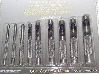 9 teil. Locheisen / Stanzer Set Grössen 3-12mm (Neu und originalverpackt) in St. Gallen für CHF ...