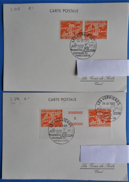 2 Karten Briefmarken Kehrdruck Sitterbrücken Bruggen SG | Kaufen auf Ricardo