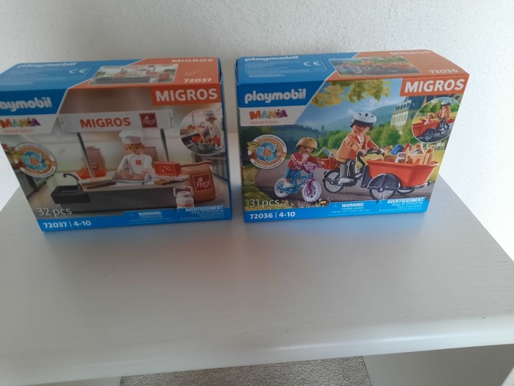 MIGROS PLAYM MANIA, SPEZ, BÄCKEREI 72037 U. LASTENVELO 72036 (Neu und ...