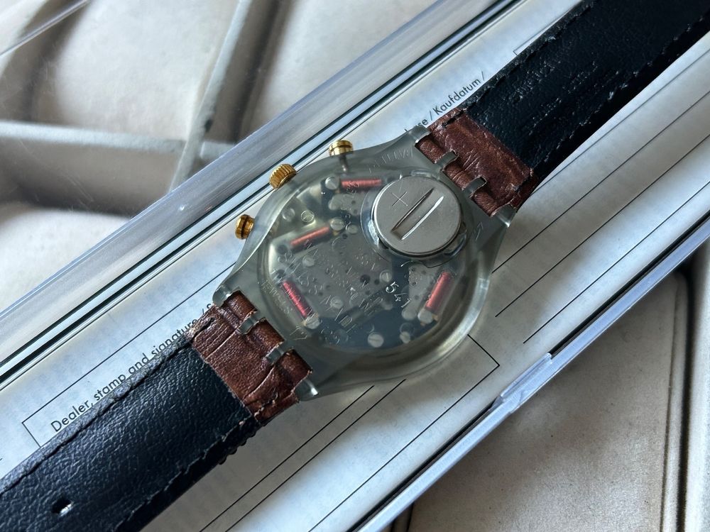 Rare Swatch GOLDFINGER SCM100 neuve complète set 1991 | Kaufen auf Ricardo