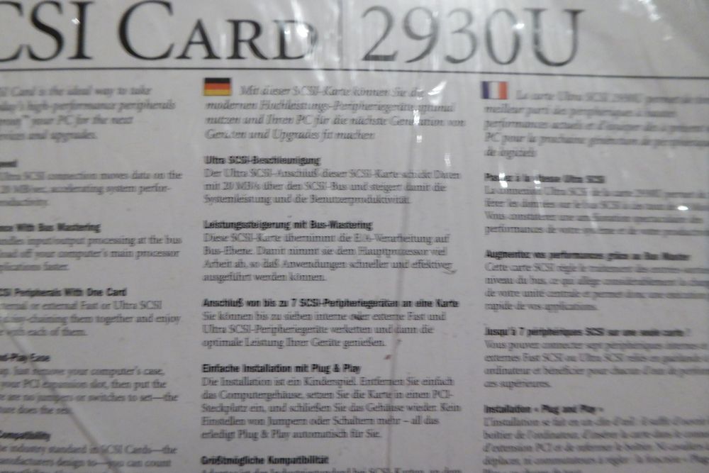 Ultra SCSI Karte Card 2930U Adaptec für PC (Neu (gemäss Beschreibung ...