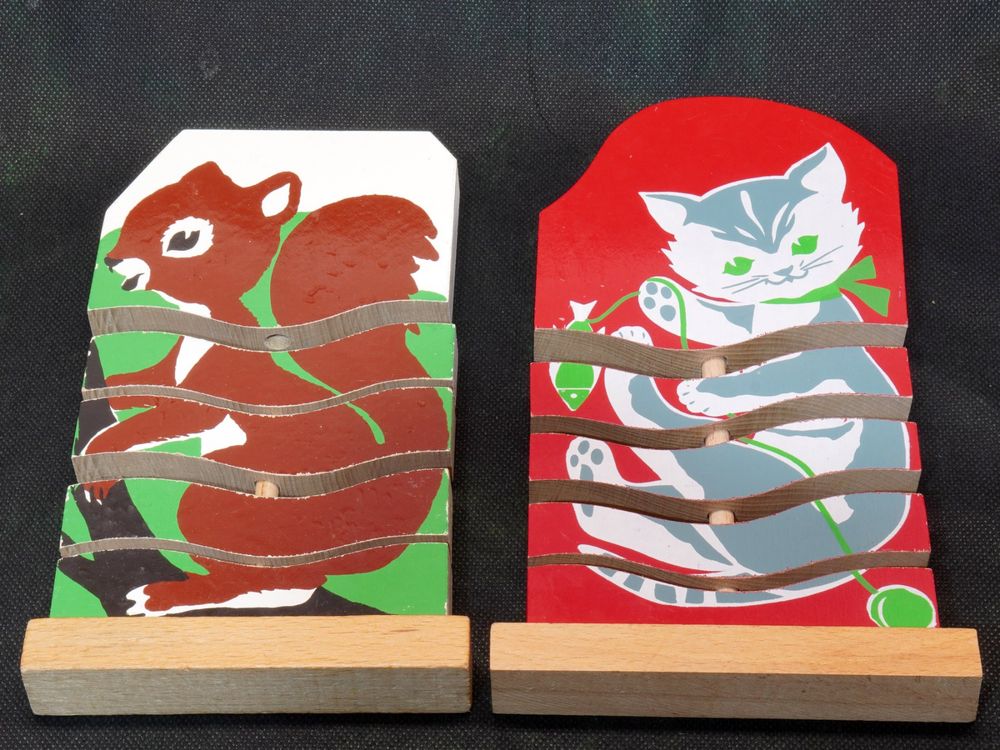 Alte Puzzles am Stab (2 Stück) aus Holz - Fernand Nathan (Gebraucht) in ...