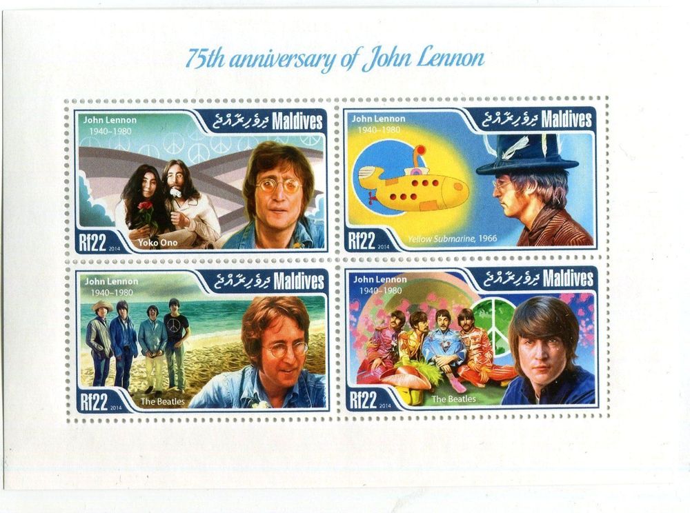 Block The Beatles. John Lennon. Malediven (Neu und originalverpackt) in ...