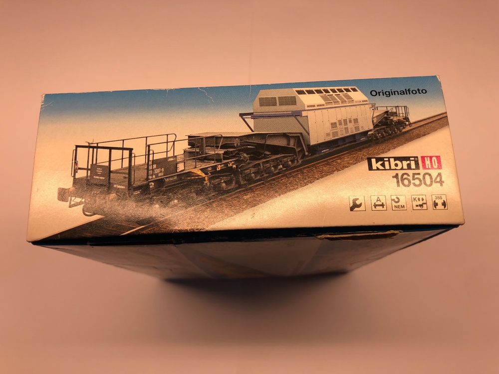 EUROTRAIN Tiefladewagen Uaais 819 mit Castor kibri H0 16504 (Neu und ...