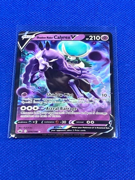 Pokemon Chilling Reign Shadow Rider Calyrex V 074 / 198 EN (Neu (gemäss ...