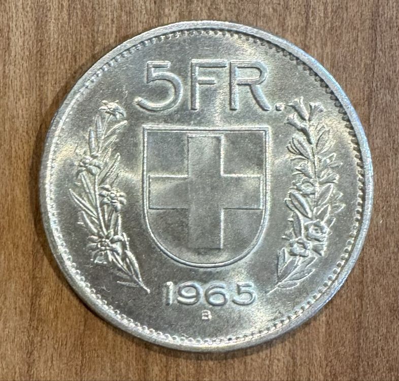 Silbermünze 5 Franken 1965 (Gebraucht) in Stadel für CHF 12 – mit Lieferung auf Ricardo kaufen
