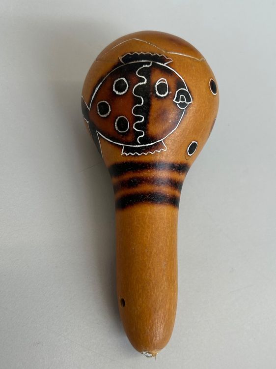 Maraca Rassel Peru Kürbis Instrument Vintage 70er Handmade (Gebraucht ...