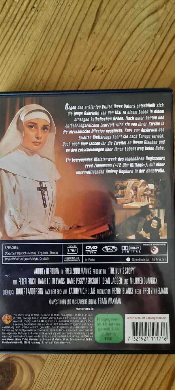 Die Geschichte einer Nonne DVD Audrey Hepburn guter Zustand (Gebraucht ...