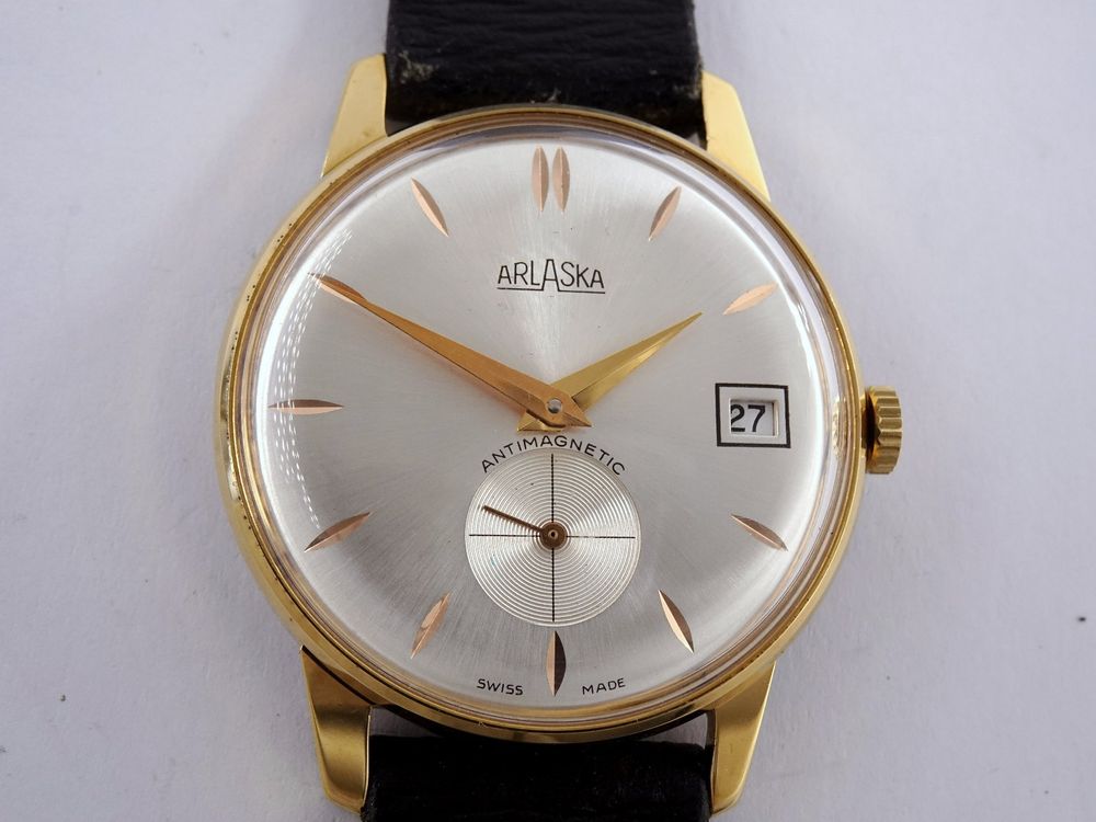 ARLASKA 1950ER HANDAUFZUG UNITAS KALIBER HERREN SAMMLERUHR (Gebraucht ...