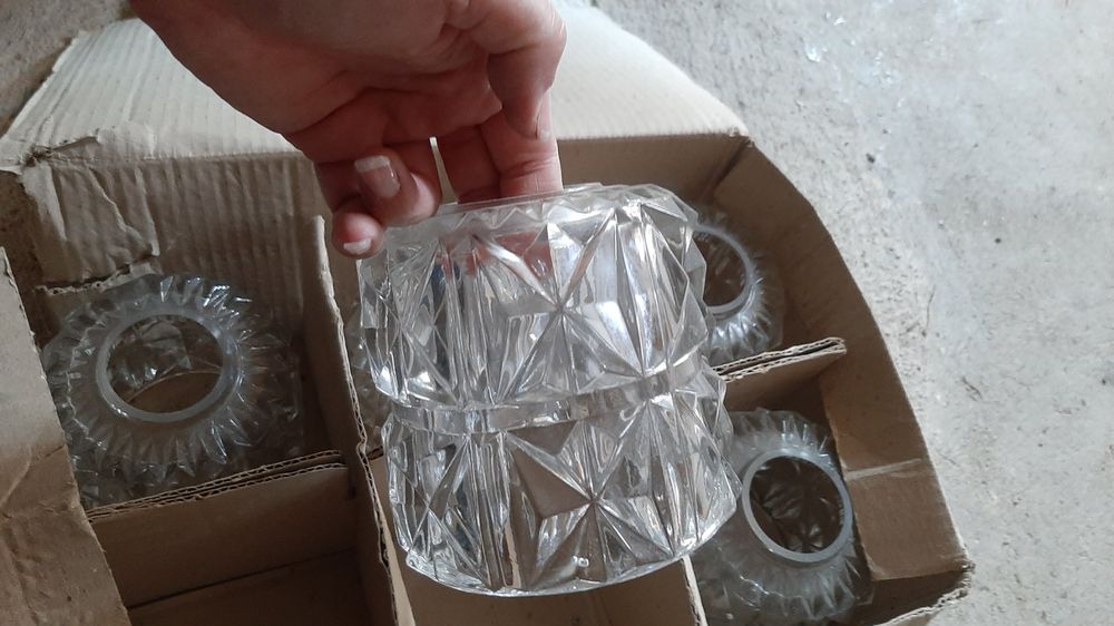 K.. O R O) Siegwart Glas 5er Set Antike Beleuchtung Gläser (Gebraucht ...