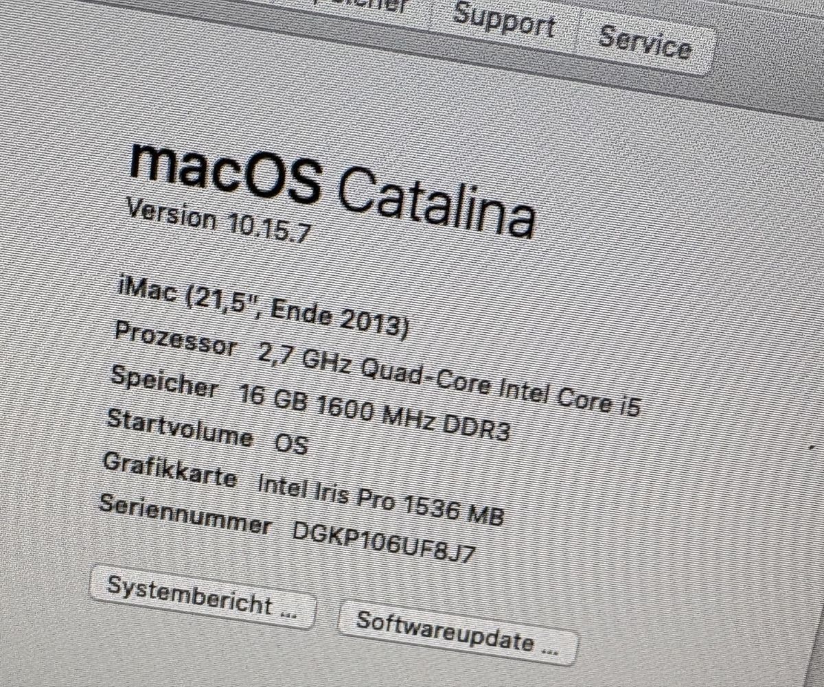 iMac 21.5" (Ende 2013), 2.7 GHz, 16 GB (Gebraucht) in St. Gallenkappel ...