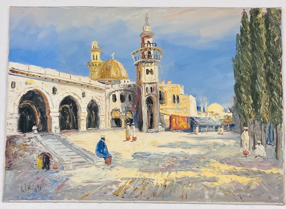 Grosse Szene Gemälde Unleserlich Signiert Öl auf Leinwand | Kaufen auf Ricardo