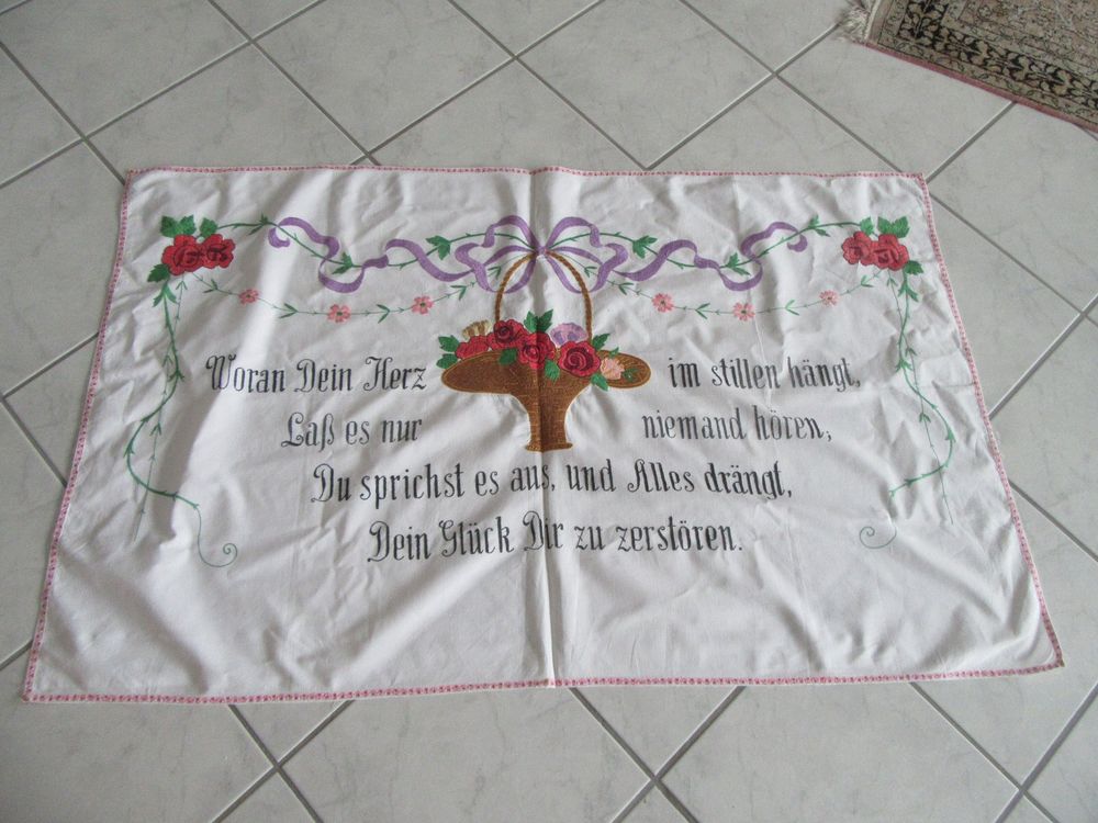 älterer Wandbehang mit Spruch, aus Grossmutters Zeit (Gebraucht) in ...