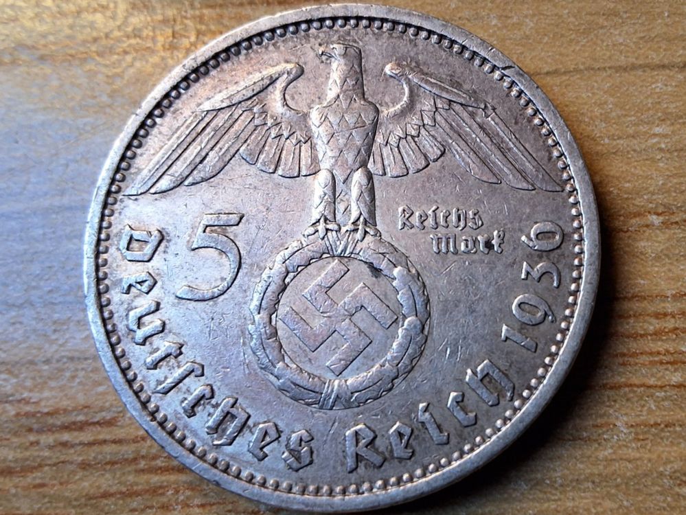Deutsches Reich 5 Reichsmark 1936 A - Hindenburg - Silber! (Gebraucht ...
