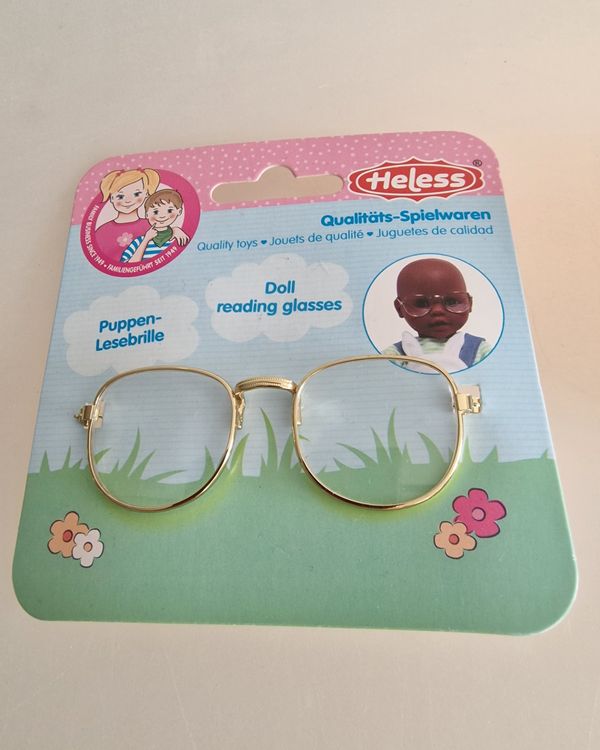 Heless Puppen Lesebrille, Goldrand - Neu (Neu und originalverpackt) in ...