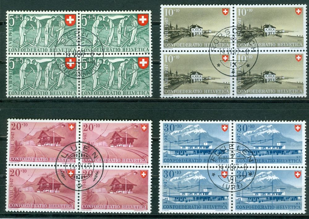 1947 Schweiz Pro Patria Viererblocks (Gebraucht) in Zürich für CHF 30 – mit Lieferung auf ...