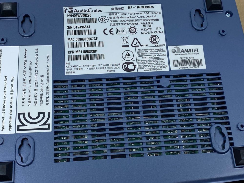 AudioCodes MediaPack 118 Analog VoIP Gateway 8 FXS (Neu (gemäss ...