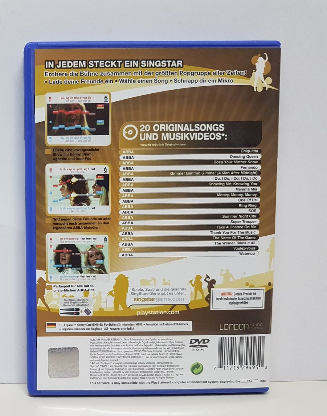 Singstar ABBA die grösste Popgruppe aller Zeiten PS 2 (Gebraucht) in ...