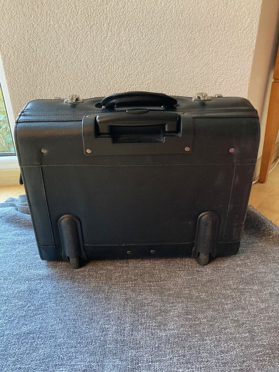 Echtleder Akten- Rollkoffer Pilotentasche Handgepäck (Gebraucht) in ...