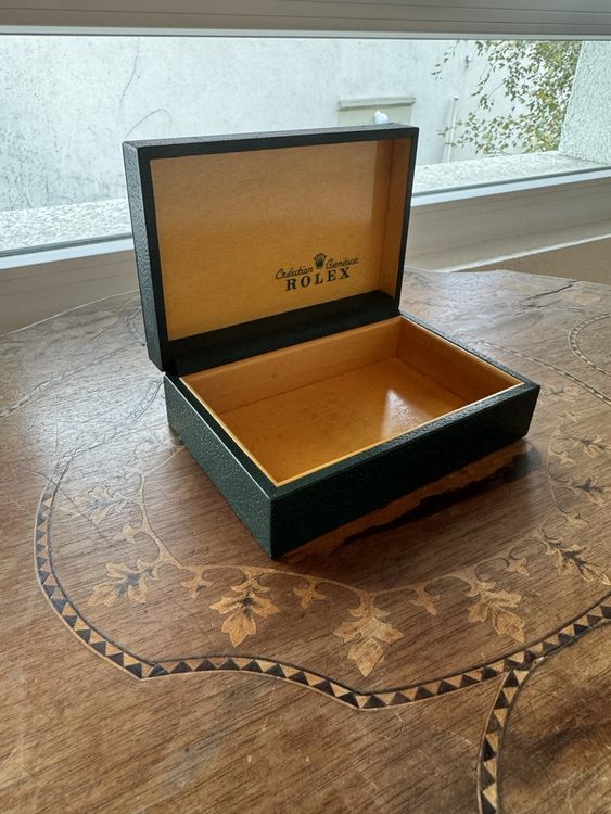 Boîte à montre Rolex vintage en cuir vert 68.00.2 | Kaufen auf Ricardo