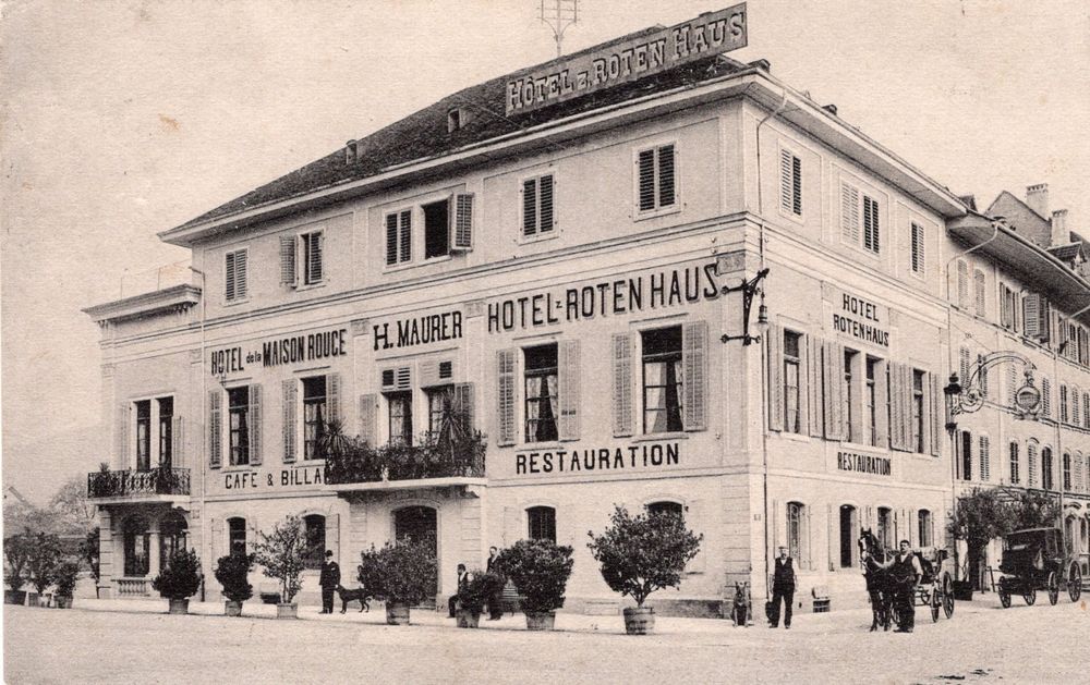 BRUGG, AG, Hotel z. Roten Haus, belebt, 1912 | Kaufen auf Ricardo