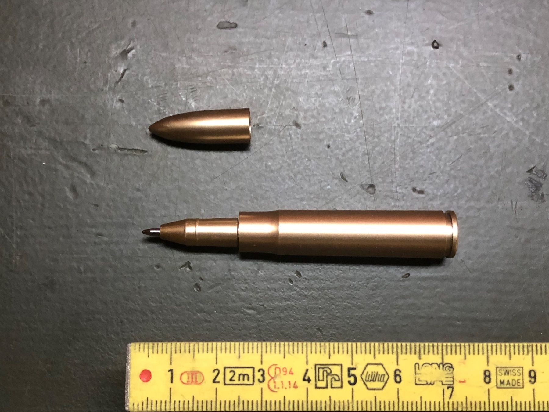 Kugelschreiber in Form Munition Schuss Patrone Waffe Armee (Neu (gemäss ...