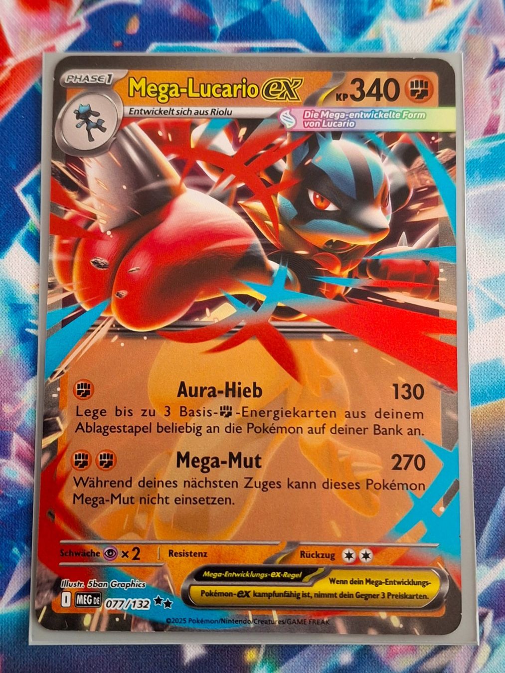 Mega-Entwicklung / Mega-Lucario ex 077/132 (Neu (gemäss Beschreibung ...