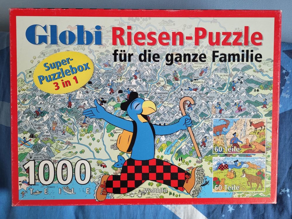 Globi Riesen-Puzzle 1000 Teile 3in1 Schweiz Puzzlebox Fam... (Gebraucht ...