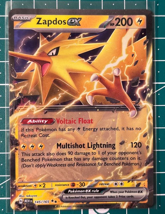 Zapdos ex 145/165 Pokemon Mew 151 (Neu (gemäss Beschreibung)) in ...