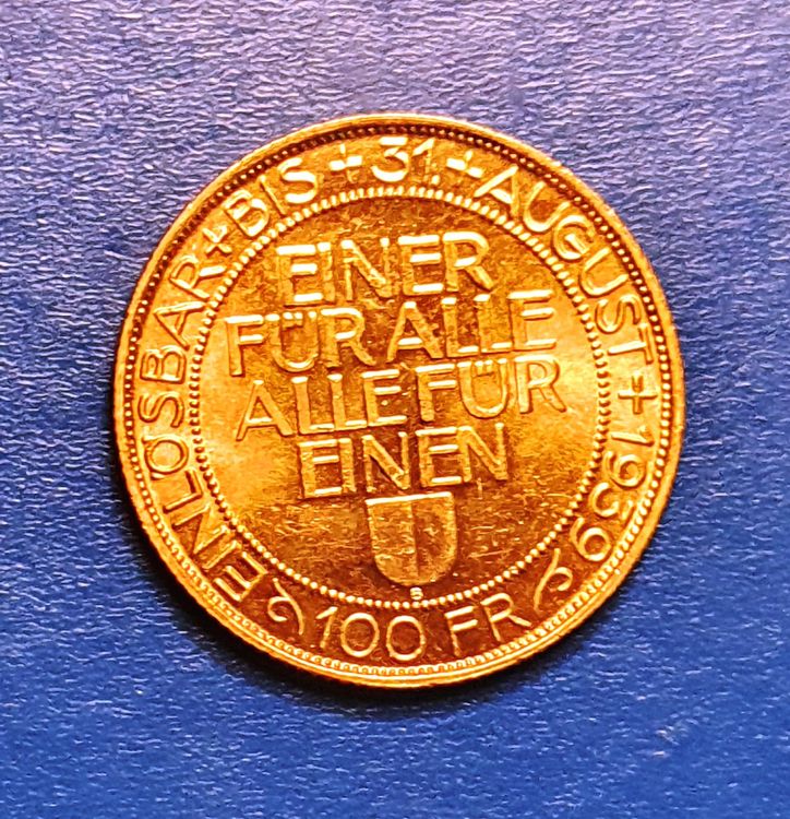 ECU DE TIR LUCERNE 1939 / SCHÜTZENTALER GOLD (900) - 17.5 g (Gebraucht) in Nyon für CHF 1500 ...