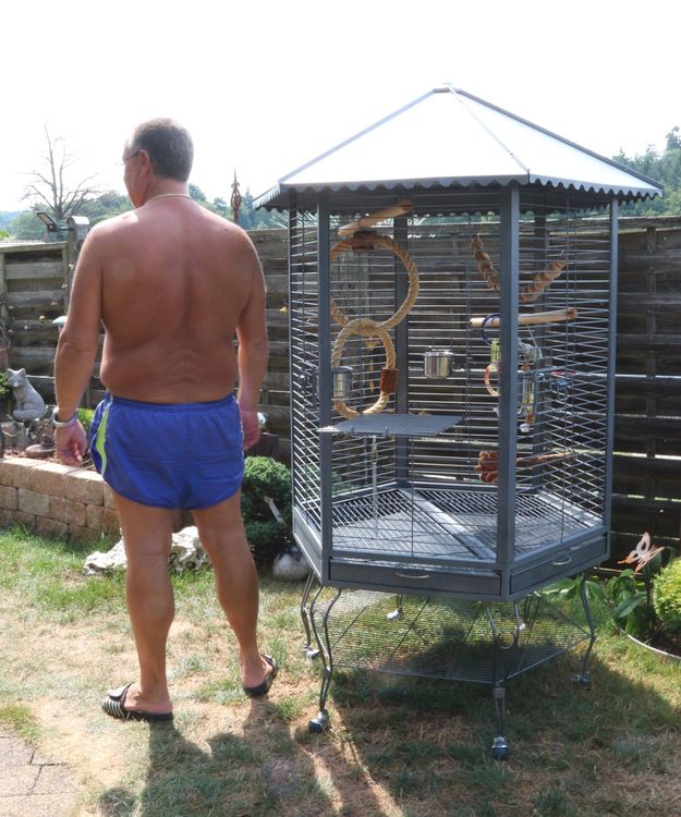 Grosse sechseckige Voliere / Vogelkäfig für Papageien (Gebraucht) in Schmitten FR für CHF 800 ...