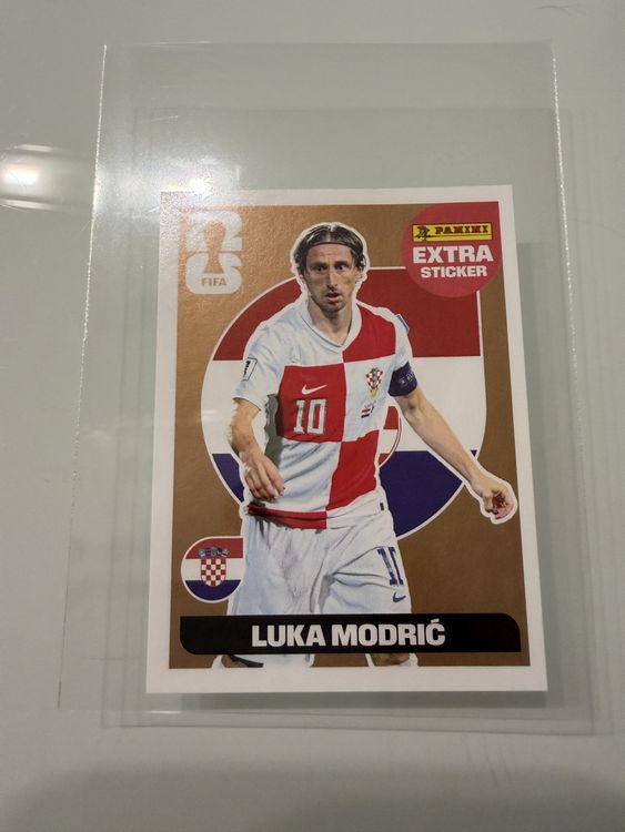 Panini WM 2026 Extra Sticker Luka Modric Nr. 10 Gold - Selte (Gebraucht ...
