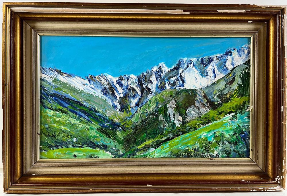Berglandschaft Gemälde signiert. | Kaufen auf Ricardo