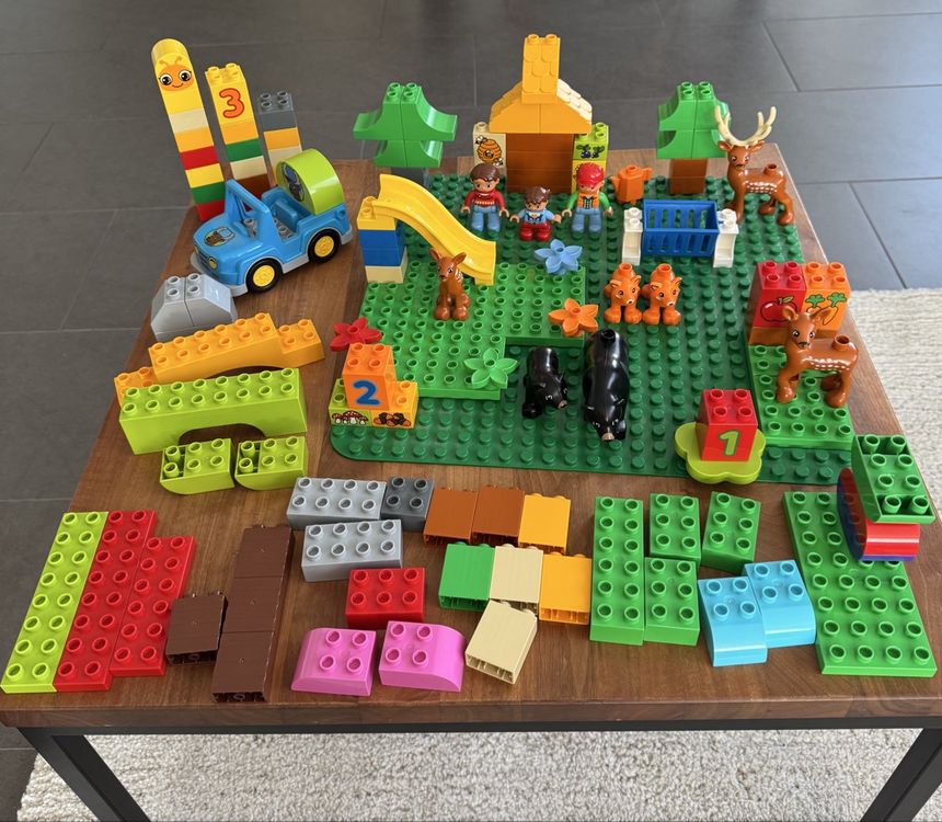 Grosses Lego Duplo Set - Bauernhof/Zoo mit Tieren (Gebraucht) in ...
