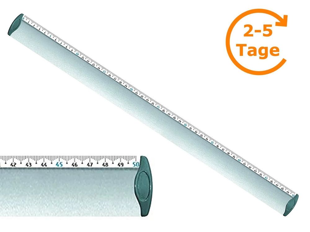 Flachlineal, aus Aluminium, 500 mm (Neu und originalverpackt) in St ...