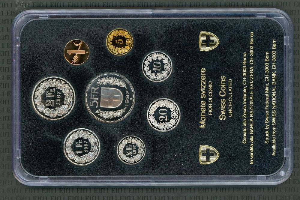 CHF-Münzsatz 1997 stgl Jahrgangssatz (Neu und originalverpackt) in Widnau für CHF 38 – mit ...